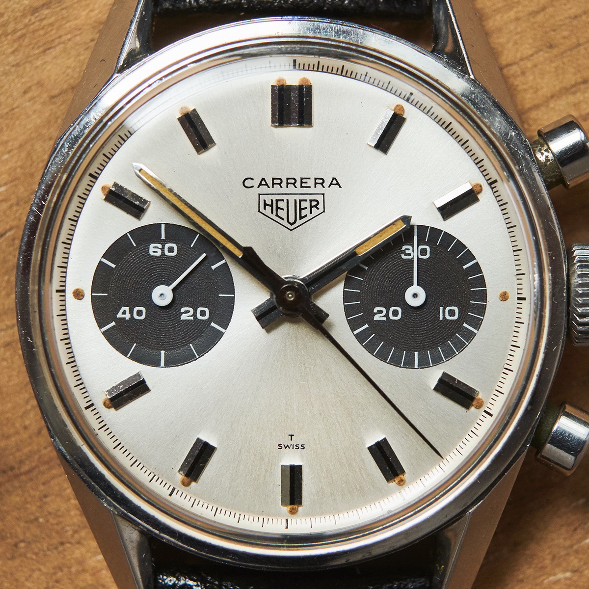 Carrera 30 — White Dial with Black Registers | OnTheDash